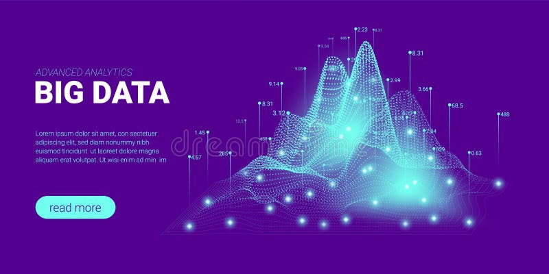 Quantum Computing Visualization, Big Data Sorting. Stock Vector ...