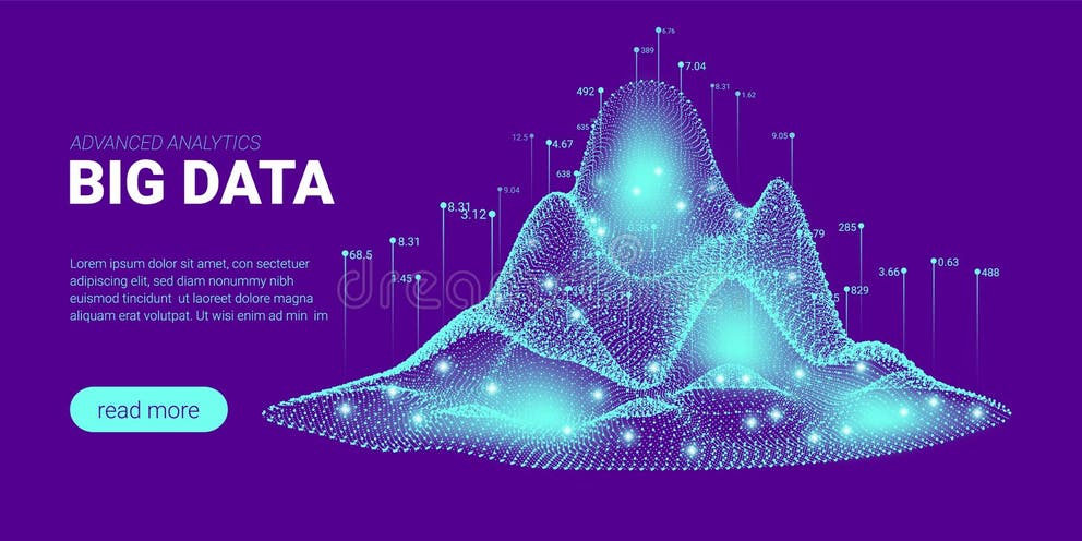 Quantum Computing Visualization, Big Data Sorting. Stock Vector ...