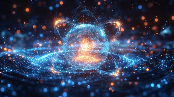 Quantum Computing Visualization Depicting Qubits in Superposition and ...