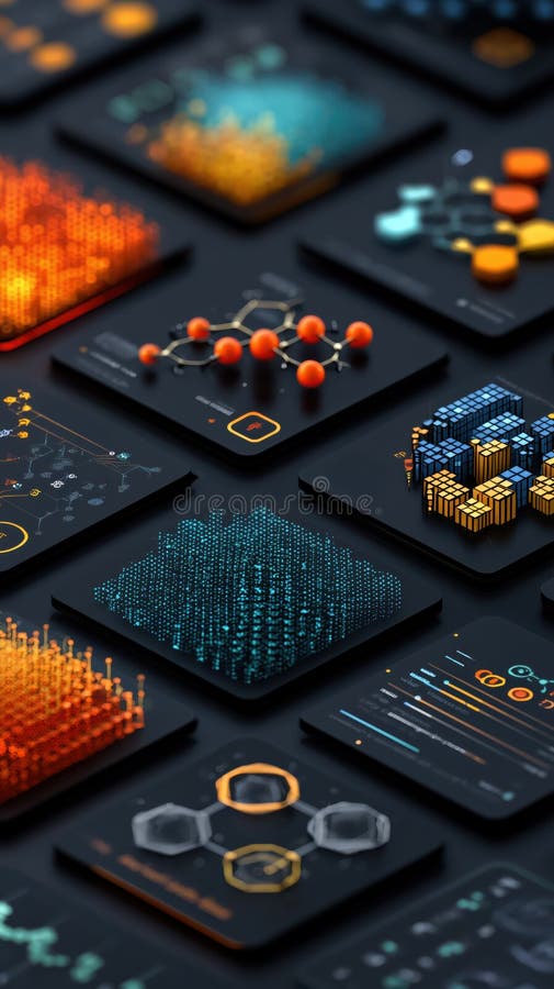 Futuristic Molecular Grid Structure Stock Illustrations – 13,860 ...