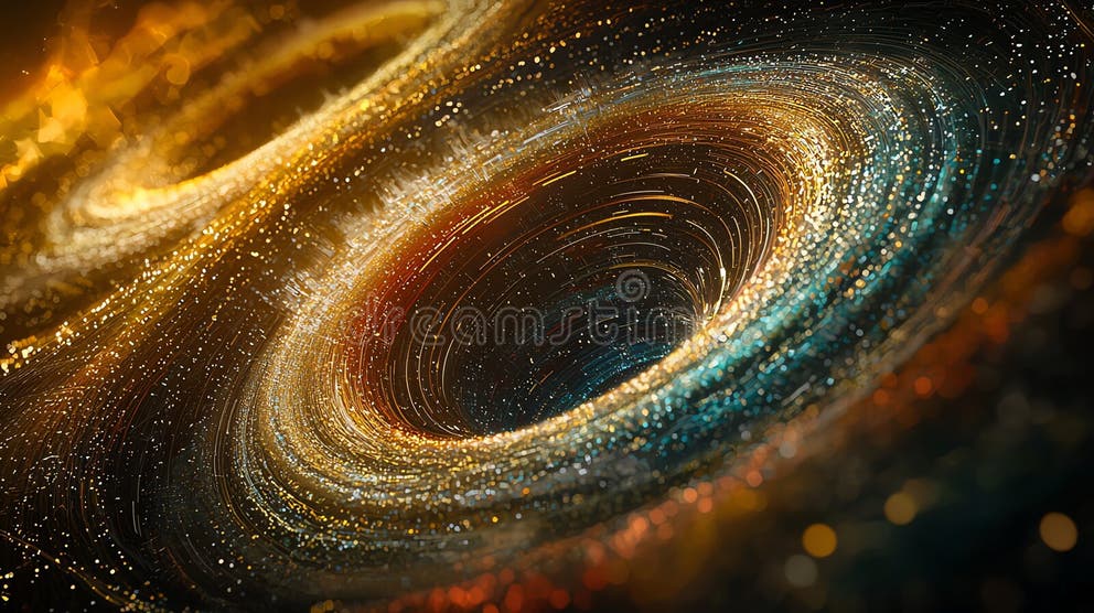 Quantum Computing Visualization Holographic Rainbow Iridescent Stock ...