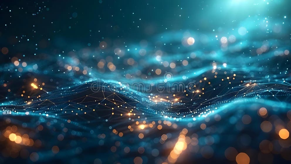 Quantum Constellations: Interconnected Universe of Data. Concept ...