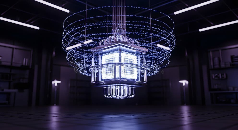 Quantum Core Luminescence: Enigmatic Data Hub Illuminating Future Horizons Stock Photo - Image ...