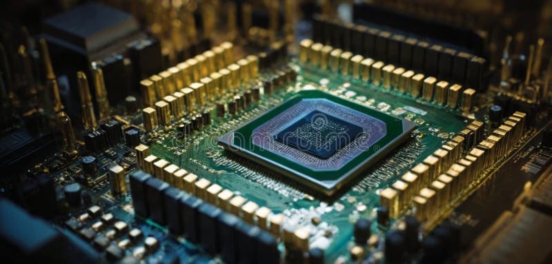 Quantum CPU the Heart of Futuristic Computing on a PCB Motherboard ...
