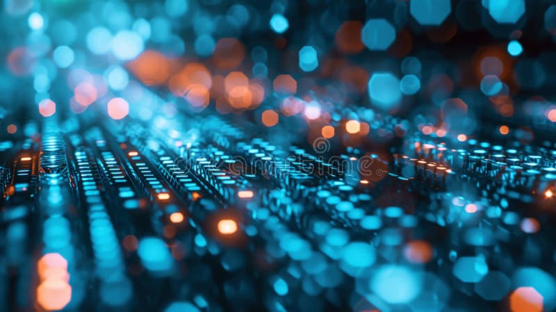 Quantum Cryptography Concept. Blurred Background, Technology Concept of ... Quantum Cryptography Concept. Blurred Background, Technology Concept of ...