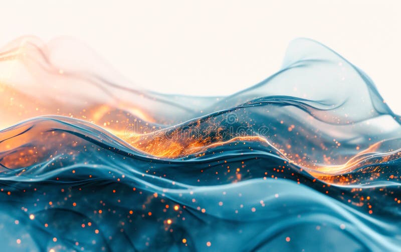 Quantum Dreamscape Unfolding in Warm, Glowing Particles and Waves ...