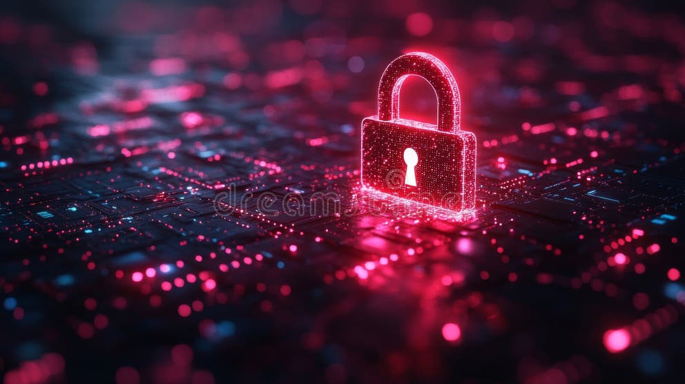 Quantum Encryption and Security Concepts Illustrated with a Glowing ...