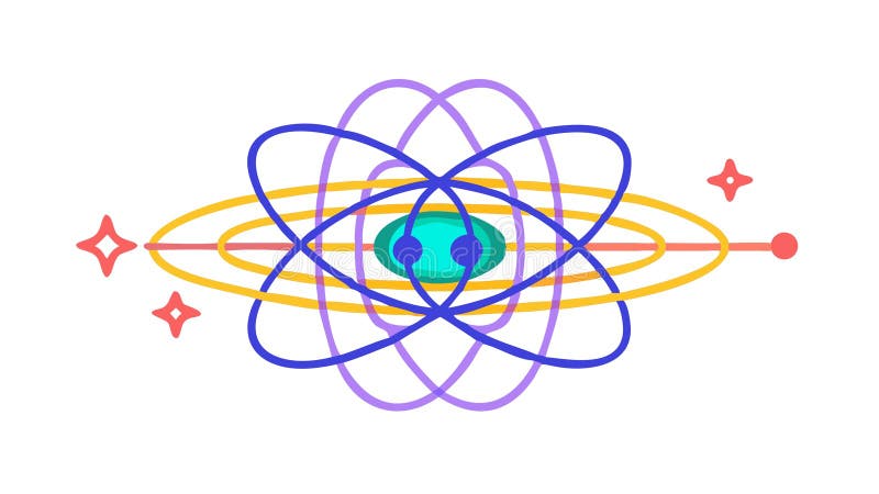Quantum Energy Field, Atomic Interaction, Scientific Phenomenon, Vector ...