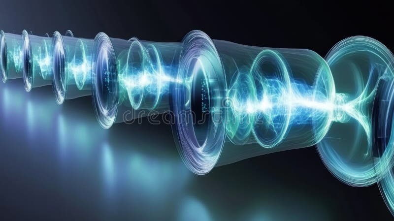 Quantum Energy Flow stock illustration. Illustration of transfer ...