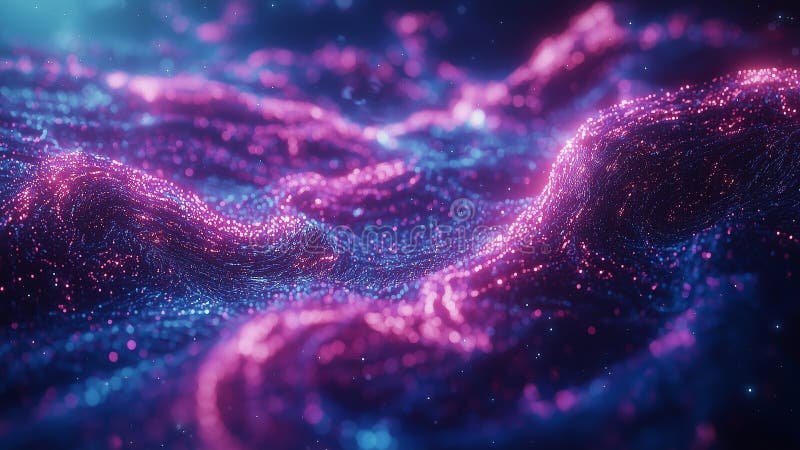 Quantum energy waves stock illustration. Illustration of quantum ...