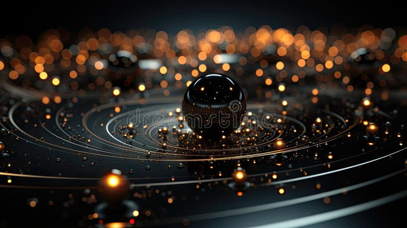 Quantum Entanglement in Particle Physics. 3D Illustration of Quantum ...