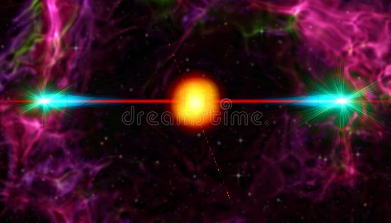 Quantum Entanglement Visualization Stock Illustration - Illustration of ...