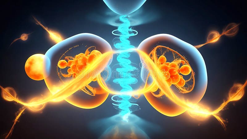 Quantum Entanglement Scientific Technology Abstract Concept Dark ...