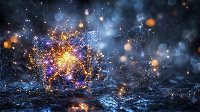 Quantum Entanglement Visualization Surreal Science Concept,digital Art ...