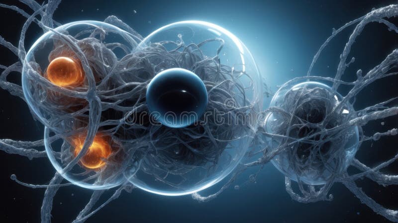 Quantum Entanglement Visualized through Interconnected Particles in a ...