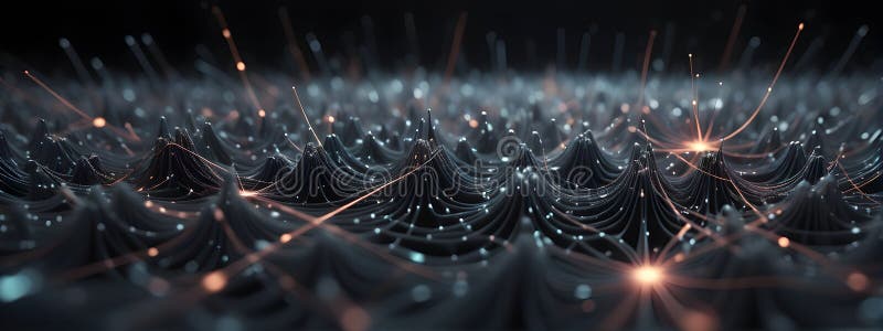 Quantum Field Dark Background. Quantum Particles Stock Image - Image of ...