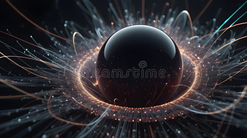 Quantum Field Dark Background. Quantum Particles Stock Image - Image of ...