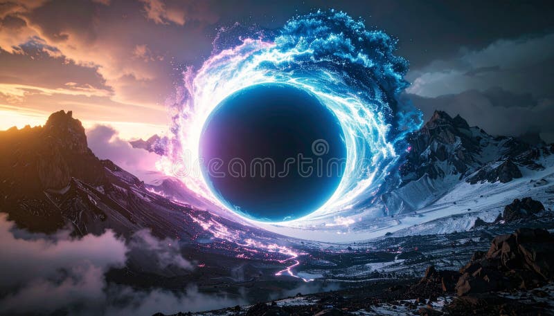 Quantum Foam Texture, Copyspace in the Middle. Generated Image Stock ...