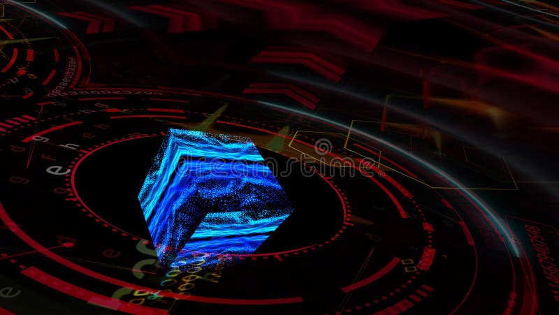 Quantum Futuristic Technology Computer Digital Cube Reflection Abstract ...