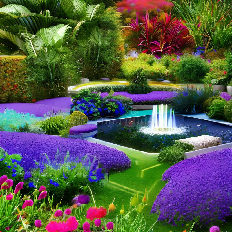 Quantum Garden: an Abstract Representation of a Garden, Created with ...