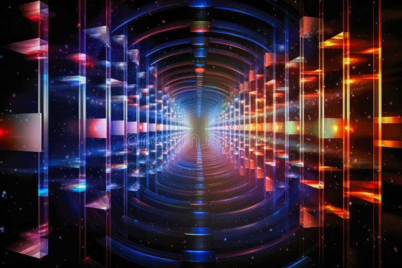 Quantum Gates Phenomenon Used in Quantum Computing Stock Illustration ...
