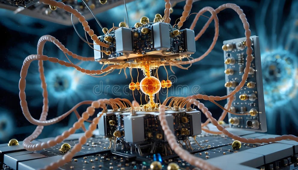 Quantum Gateway To Digital Dimensions Stock Illustration - Illustration ...