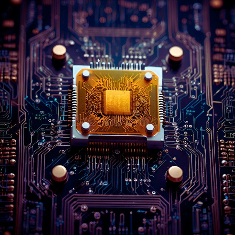 Quantum Genesis: the Dawn of Ultra-Advanced CPUs Stock Illustration ...