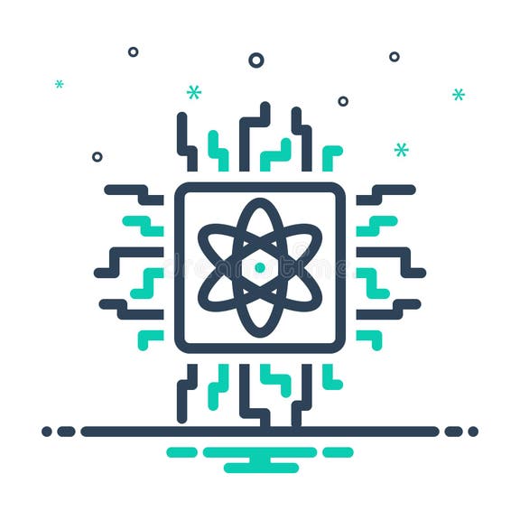 Mix Icon for Quantum, Part and Science Stock Vector - Illustration of ...