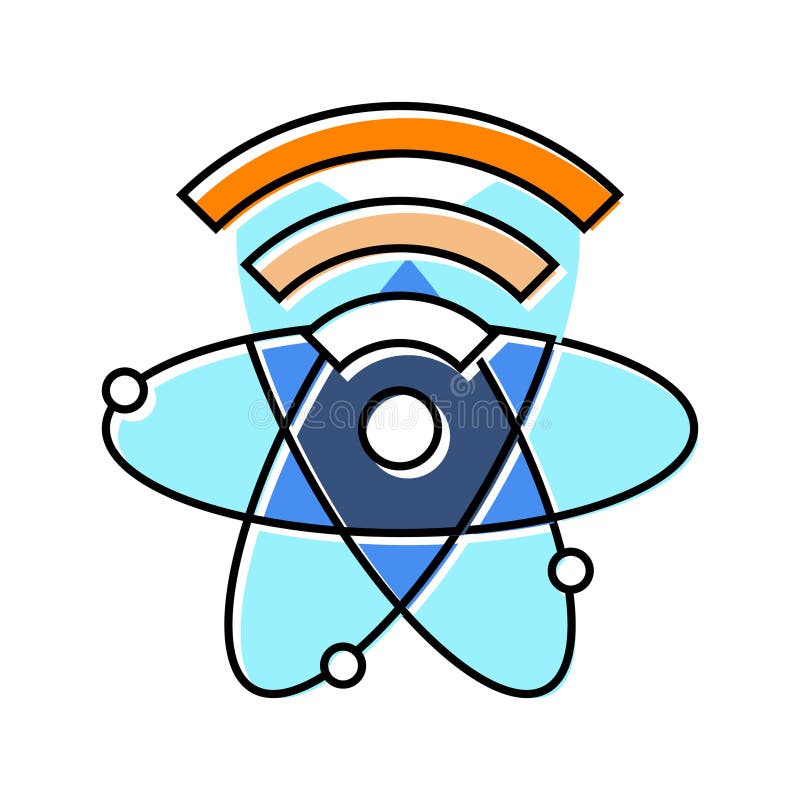 Quantum Internet Future Technology Color Icon Vector Illustration Stock ...
