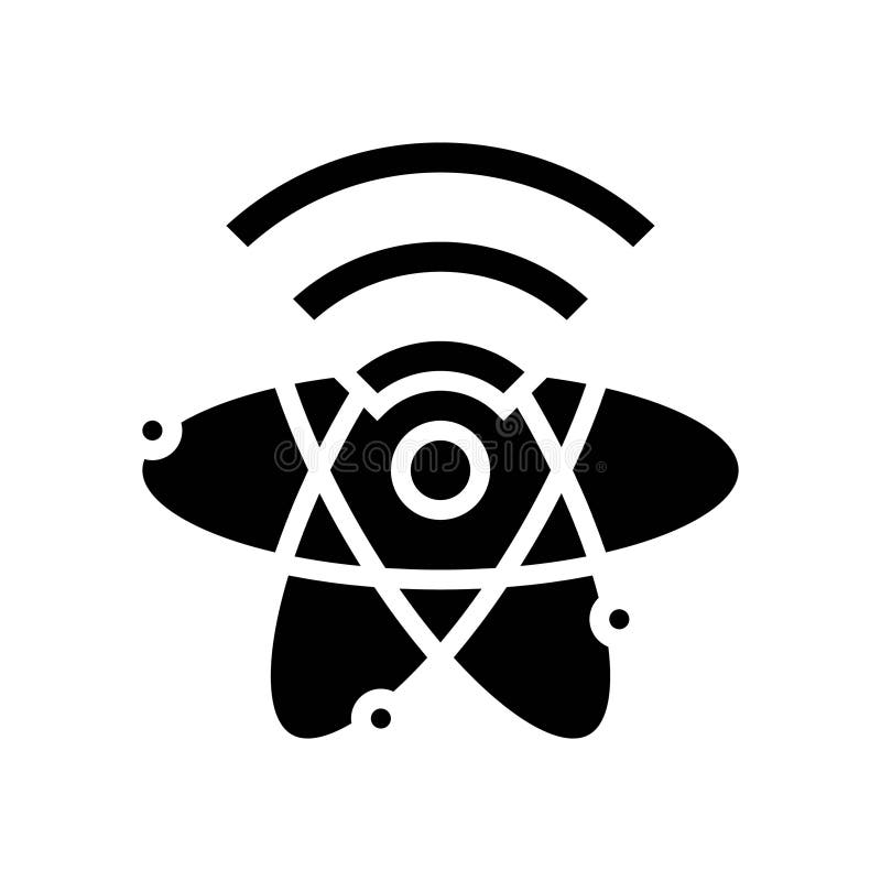 Quantum Internet Future Technology Glyph Icon Vector Illustration Stock ...