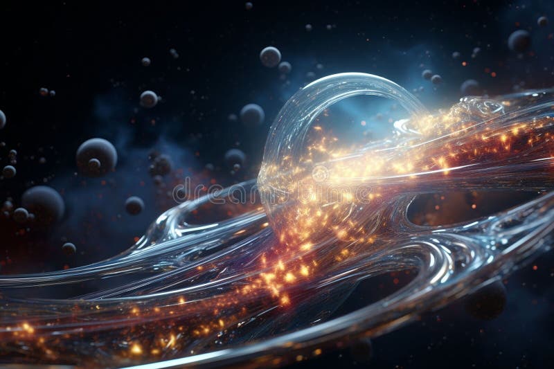 Quantum Leap through Abstract Dimensions Where Stock Illustration ...