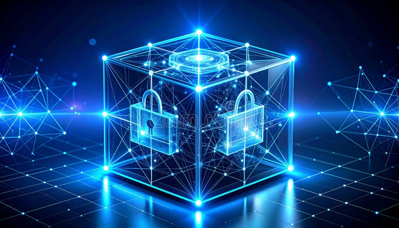 Quantum Lock Encryption Device . Artificial Intelligence Concept ...