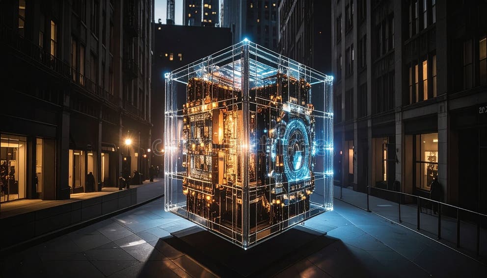 Quantum Lock Encryption Device . Artificial Intelligence Concept ...