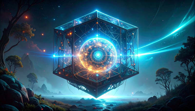 Quantum Lock Encryption Device . Artificial Intelligence Concept ...