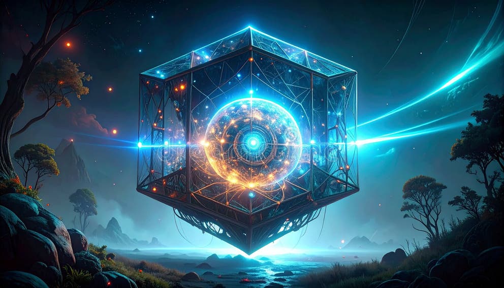 Quantum Lock Encryption Device . Artificial Intelligence Concept. Generated Image Stock Image ...