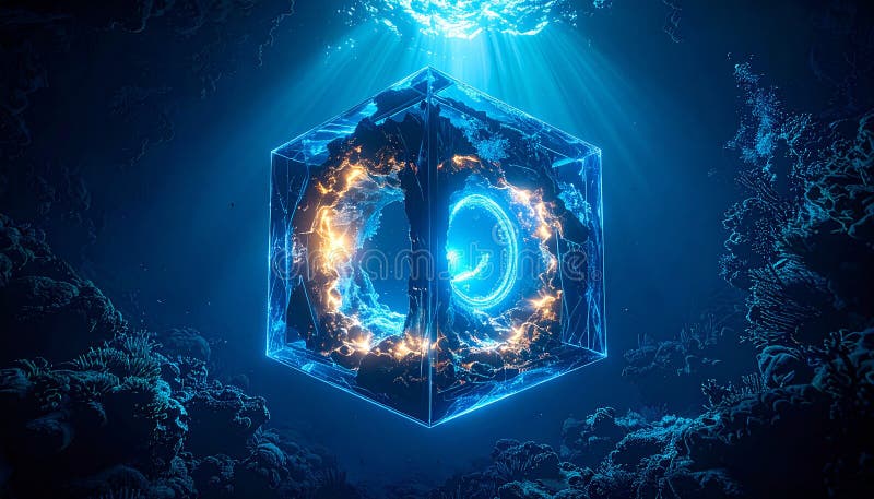 Quantum Lock Encryption Device . Artificial Intelligence Concept ...