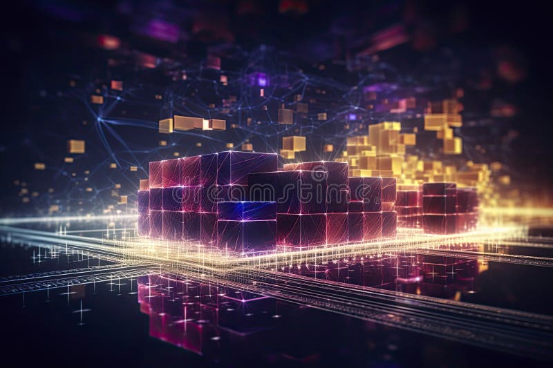 Quantum Logistics Abstract stock illustration. Illustration of logistic ...