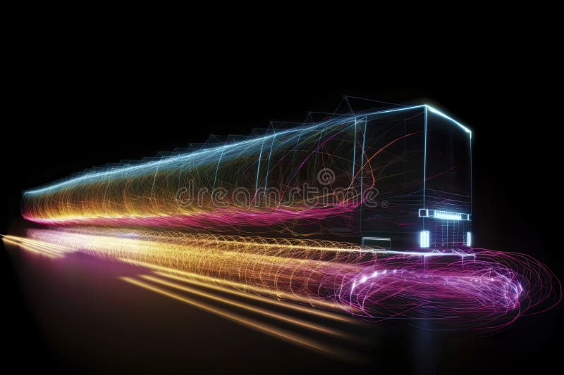 Quantum Logistics Abstract stock illustration. Illustration of taxi ...