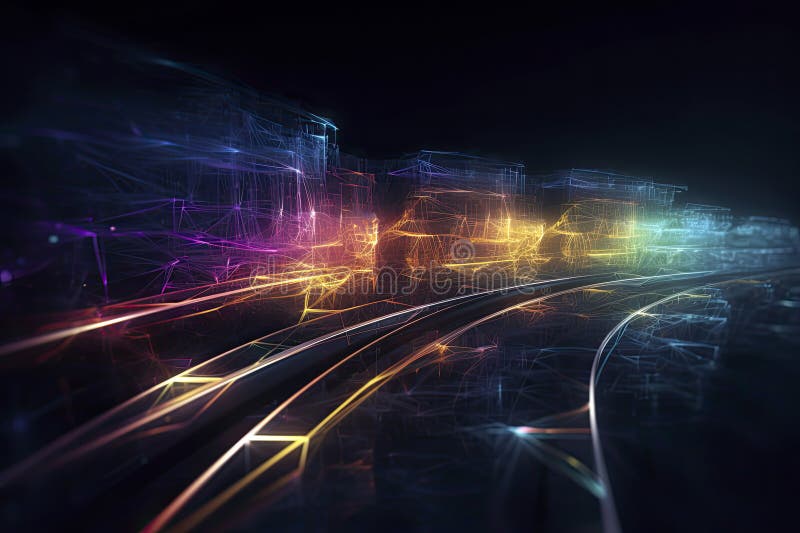 Quantum Logistics Abstract stock illustration. Illustration of user ...