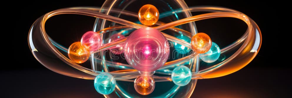 Quantum Mechanics Atom Model Color Coded Orbitals Representing Various ...