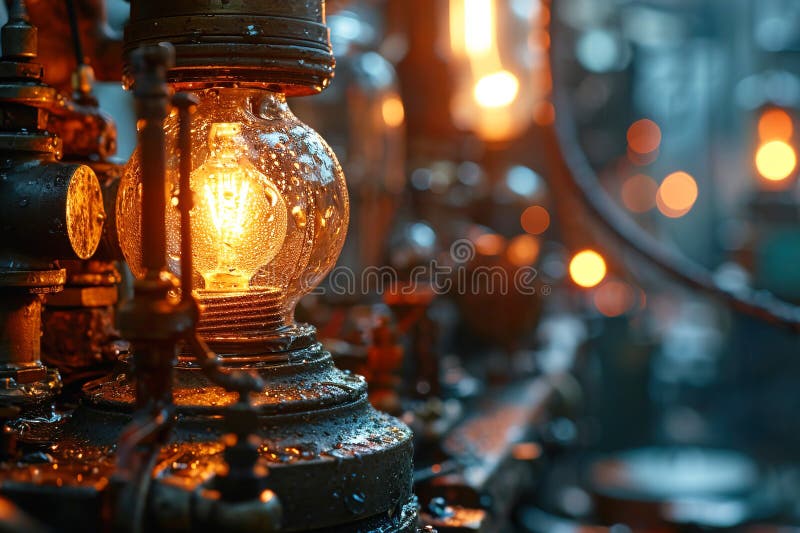 Quantum Mechanics, Scientific Technology. the Orange Blue Concept Emits ...