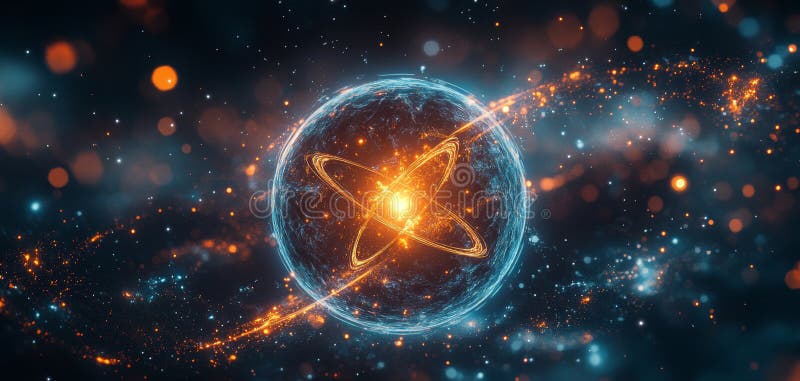 Quantum Mechanics Visualized with Atomic Structure and Vibrant Energy ...