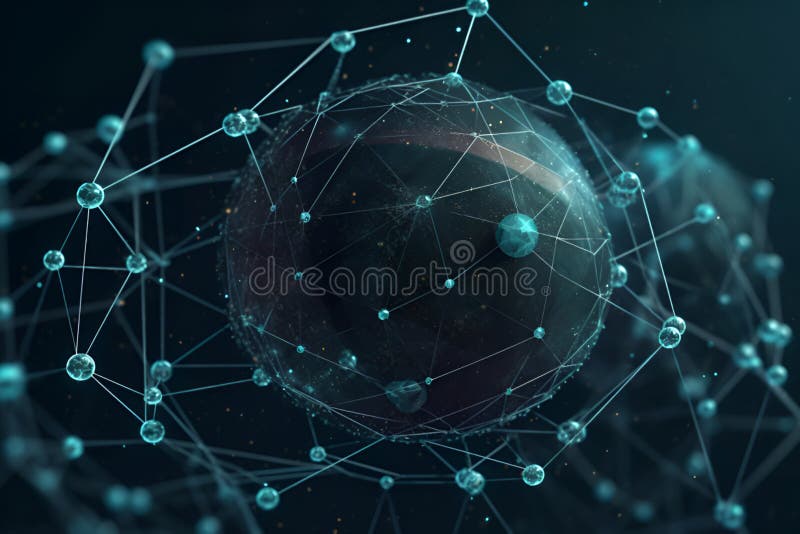 Quantum Network Concept. Processing a Lot of Data . Digitalization ...