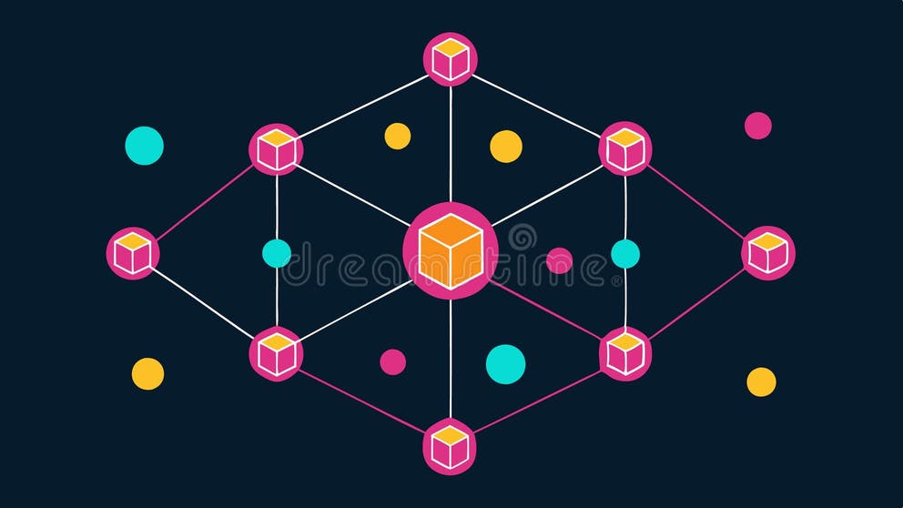 Quantum Network Show a Network of Nodes with Interconnected Lines Where Each Node Emits Qubit ...