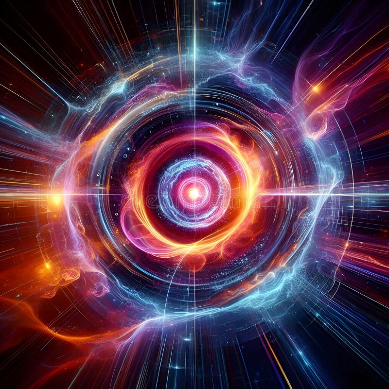 Quantum Nexus. stock illustration. Illustration of universe - 327637243