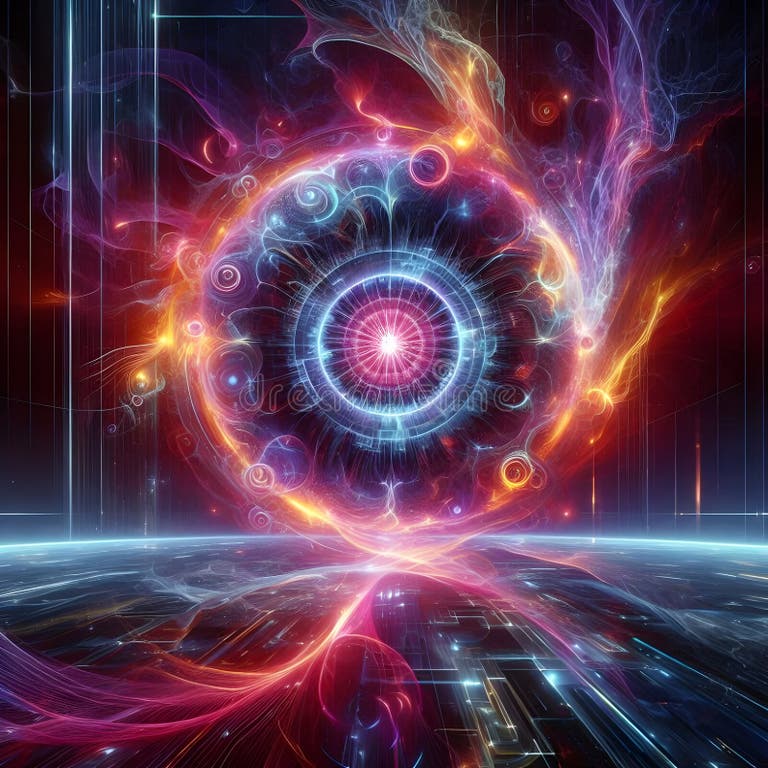 Quantum Nexus. stock illustration. Illustration of connection - 327637248