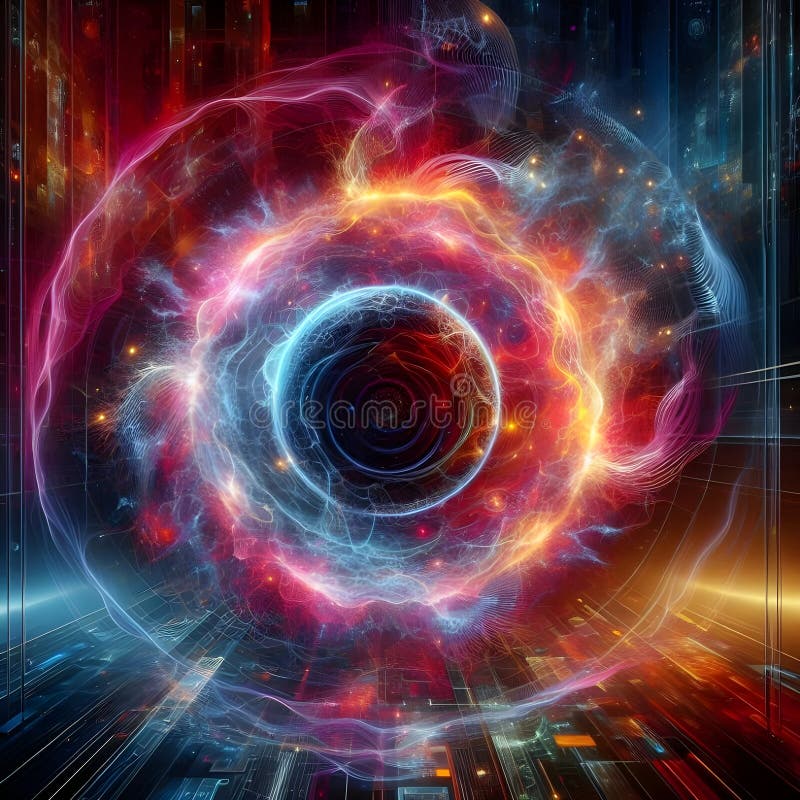 Quantum Nexus. stock illustration. Illustration of tunneling - 327637255