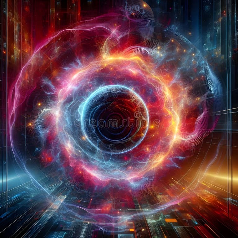 Quantum Nexus. stock illustration. Illustration of tunneling - 327637255