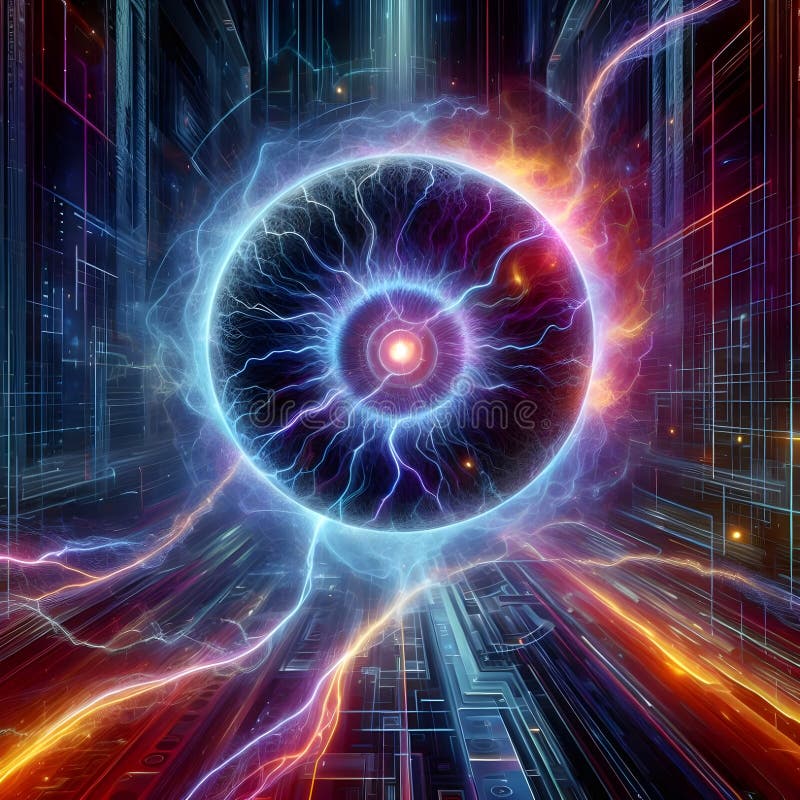 Quantum Nexus. stock illustration. Illustration of cosmic - 327637259