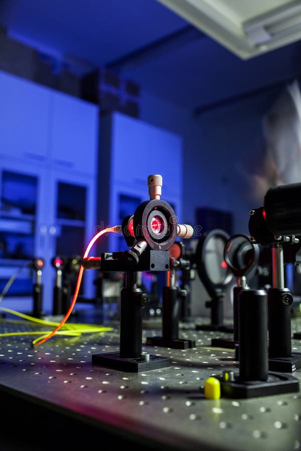 Laser in a Quantum Optics Lab. Stock Photo - Image of physics ...